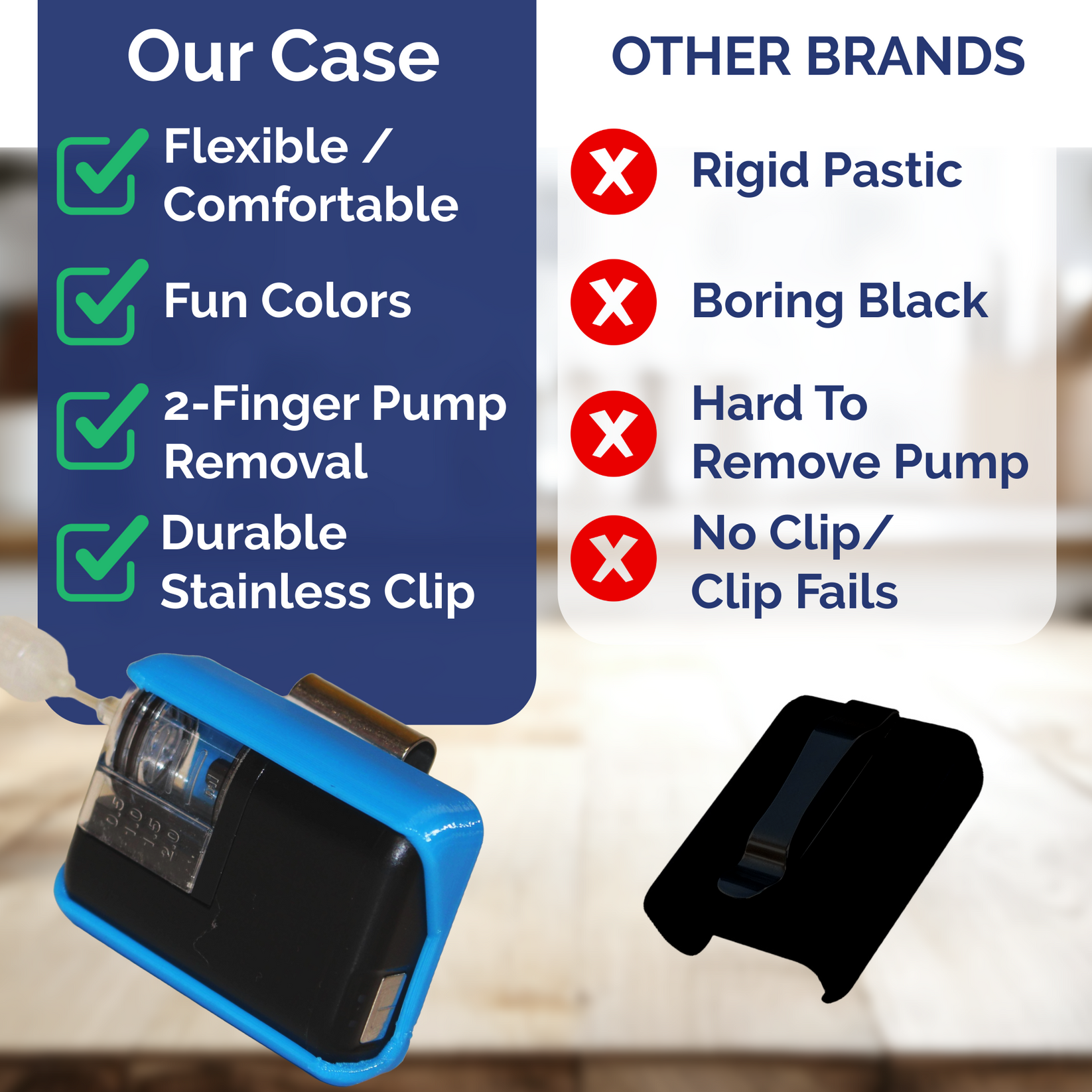 Horizontal Clip Case Compatible with Tandem Mobi™- Stainless Steel Cli ...